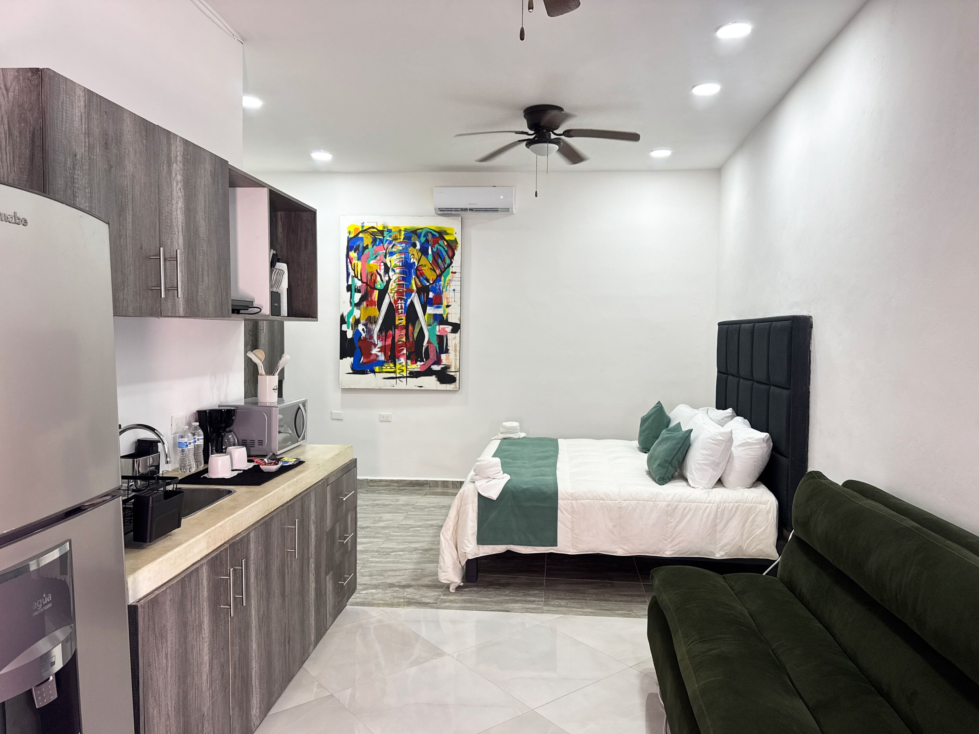 Suite, 1 cama king-size e sofá-cama | Secretária adequada para computadores portáteis, Wi-fi grátis 