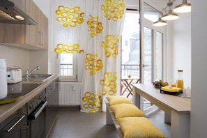 Apartamento Executivo, casa de banho privativa (Eutritzscher Straße 8) | Restaurante