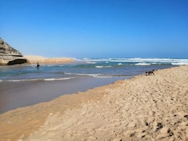Na praia