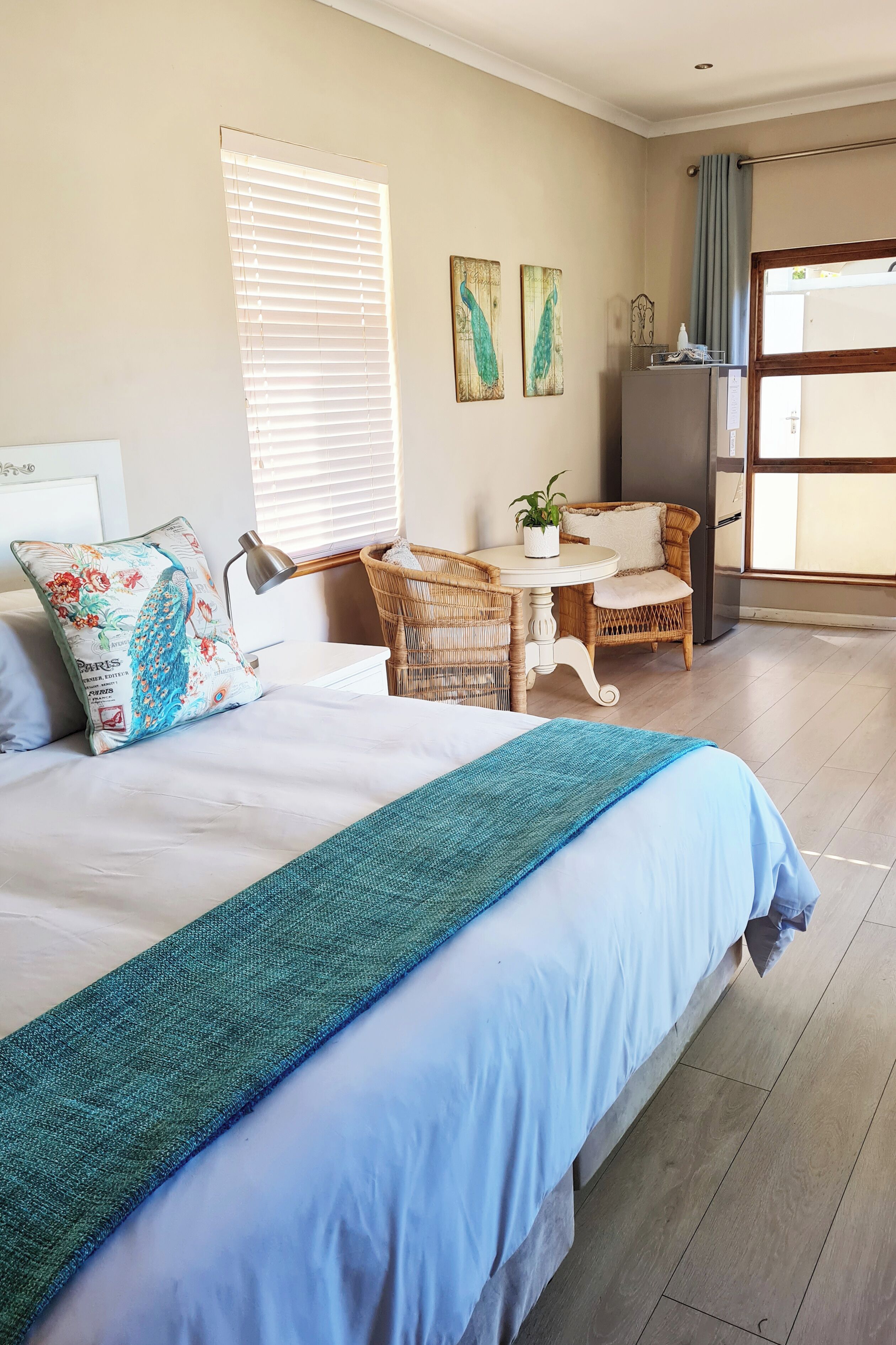 Estúdio, 2 camas de solteiro, vista para o jardim, no jardim | Roupas de cama premium, escrivaninha, espaço de trabalho para notebook