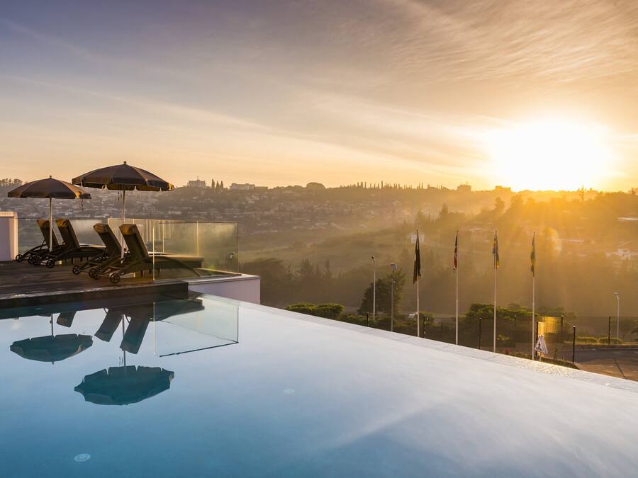 Vista para a cidade desde o alojamento