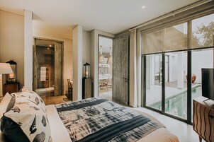 Villa de Luxo, 2 quartos, vista para a piscina | Minibar, cofre no quarto, secretária 