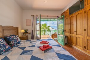 Quarto Duplo Panorâmico, terraço, na torre | Cortinas/cortinados opacos, Wi-fi grátis, roupa de cama fornecida 