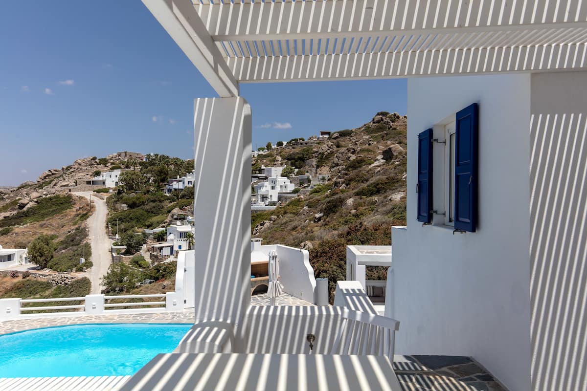 Vila, vista para o mar (Portara) | Terraço/pátio