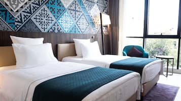 Quarto Standard, 2 camas individuais | 1 quarto, roupa de alta qualidade, minibar com produtos grátis