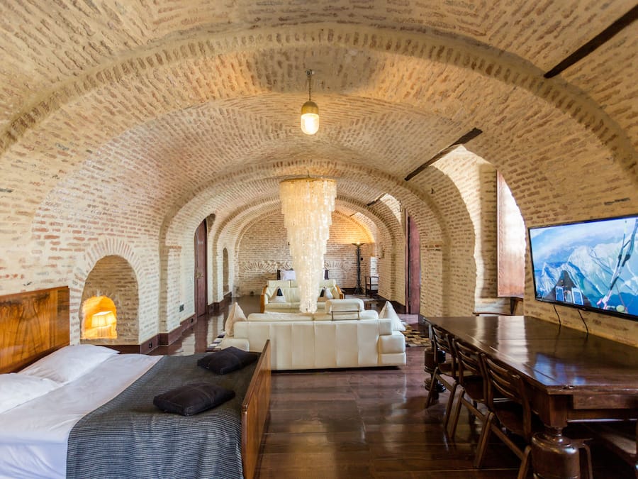 Quarto Quádruplo de Luxo, várias camas, terraço, Vista para a cidade | Sala de estar | Impressoras
