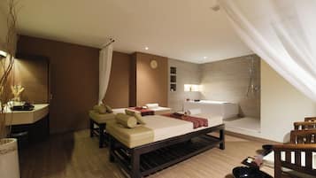 Sala(s) para tratamentos a casais, tratamentos corporais, aromaterapia