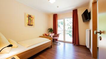 Quarto Individual | 1 quarto, roupa hipoalergénica, cofre no quarto