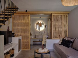 Loft de Luxo, piscina privativa | Roupa de alta qualidade, cofre no quarto, quartos insonorizados 