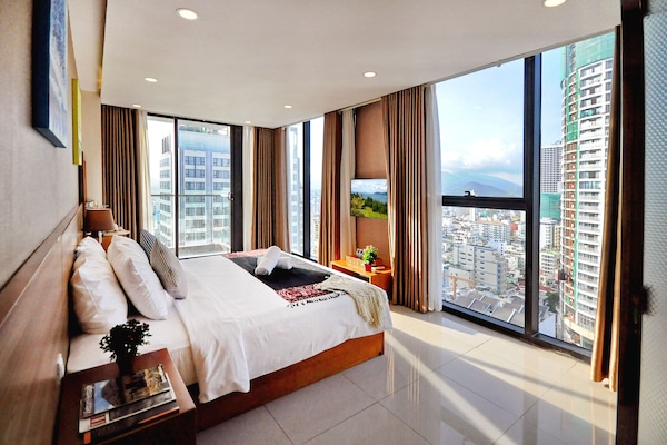 1 quarto, lençóis de algodão egípcio, roupa de alta qualidade