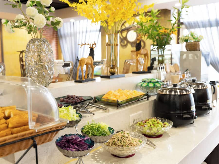 Café da manhã com buffet todos os dias (CNY 28 por pessoa)