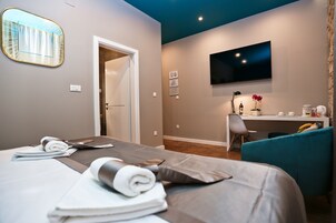 Deluxe Double or Twin Room | Roupa de alta qualidade, edredões de penas 