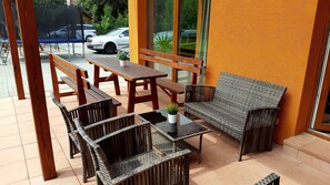 Apartamento, sauna seca | Terraço/pátio