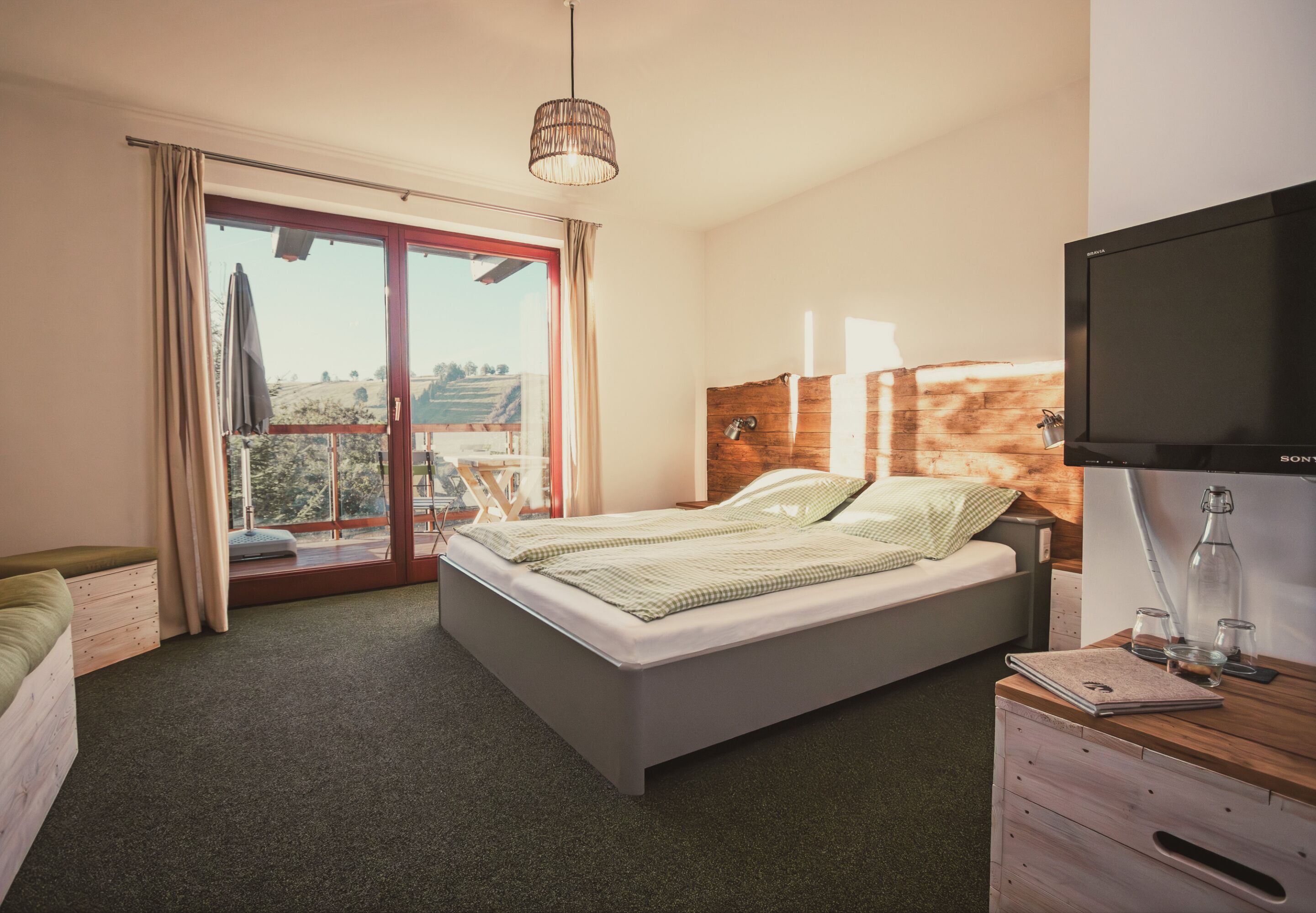 Quarto Duplo Superior, casa de banho privativa, vista para a montanha ( #4 - Waldetage) | Comodidade do quarto