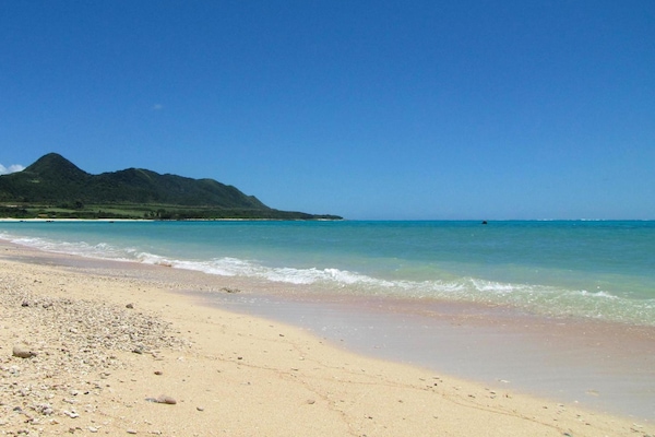 Na praia