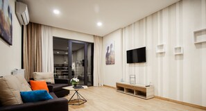Apartamento Panorâmico | Sala de estar | TV de ecrã plano 