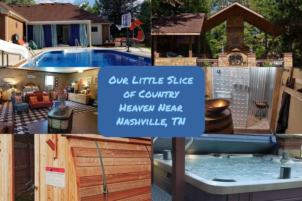 Fun In The Sun - Outdoor Fireplace, Salt Water Pool, Hot Tub, Sauna + Much More - Nashville