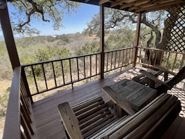 Cabine, vista para a colina | Terraço/pátio interior