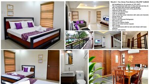 Uma villa de dois andares com um quarto, banheiro, cozinha, sala de jantar e varanda.