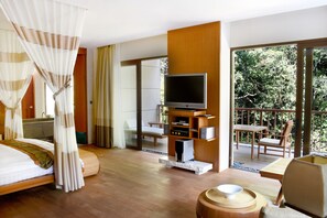 Quarto Duplo de Luxo | Secretária, Wi-fi grátis, roupa de cama fornecida 