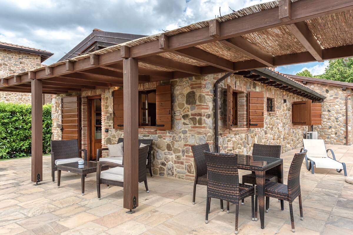 Villa Deluxe, 1 quarto, banheira de hidromassagem grande (Villa Rosa) | Terraço/pátio interior
