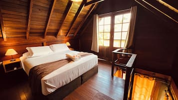 Chalé | Minibar, Wi-fi grátis, roupa de cama fornecida