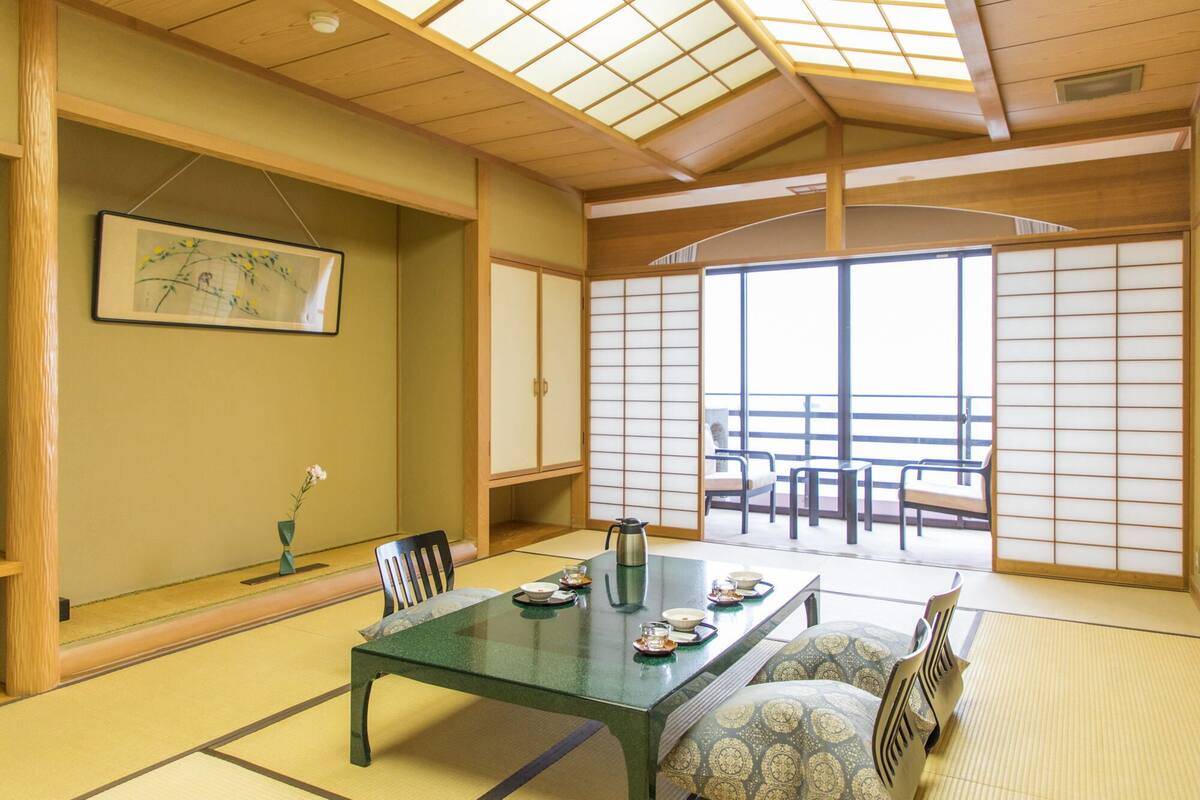 Quarto Tradicional, não fumadores (Japanese Style, The top floor) | Roupa de alta qualidade, cofre no quarto, secretária, Wi-fi grátis 