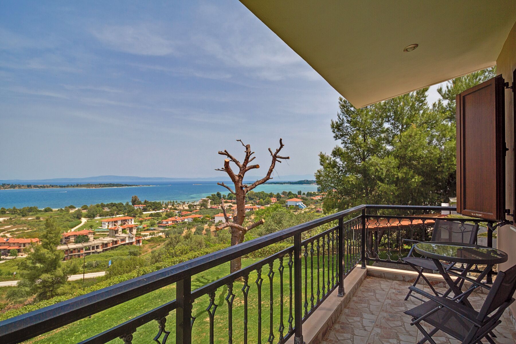 Duplex panorâmico, vista para o mar, de frente para o mar (Nireus) | Vista da sacada