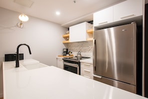 Loft (LC102) | Cozinha privada | Um frigorífico, um micro-ondas, um forno, uma placa de cozinha