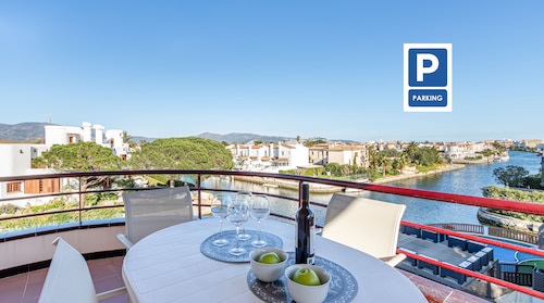 0138-les Dunes Appartement Au Canal Avec Grande Te - Empuriabrava