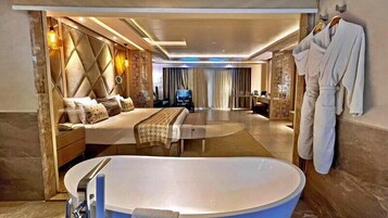 Suíte com design assinado | 1 quarto, roupas de cama premium