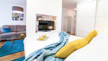 Estúdio Clássico | 1 quarto, roupa de alta qualidade, camas de colchão viscoelástico