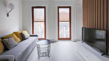 Suíte estúdio clássica, 1 cama de casal e sofá-cama | Ferros/tábuas de passar roupa, Wi-Fi de cortesia, roupa de cama