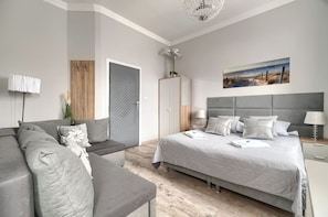Quarto Duplo Deluxe | Ferro/tábua de engomar, Wi-fi grátis, roupa de cama fornecida 