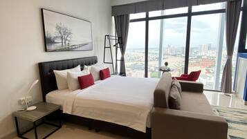 Premium King Studio | 1 quarto, cofre no quarto, secretária, cortinas/cortinados opacos