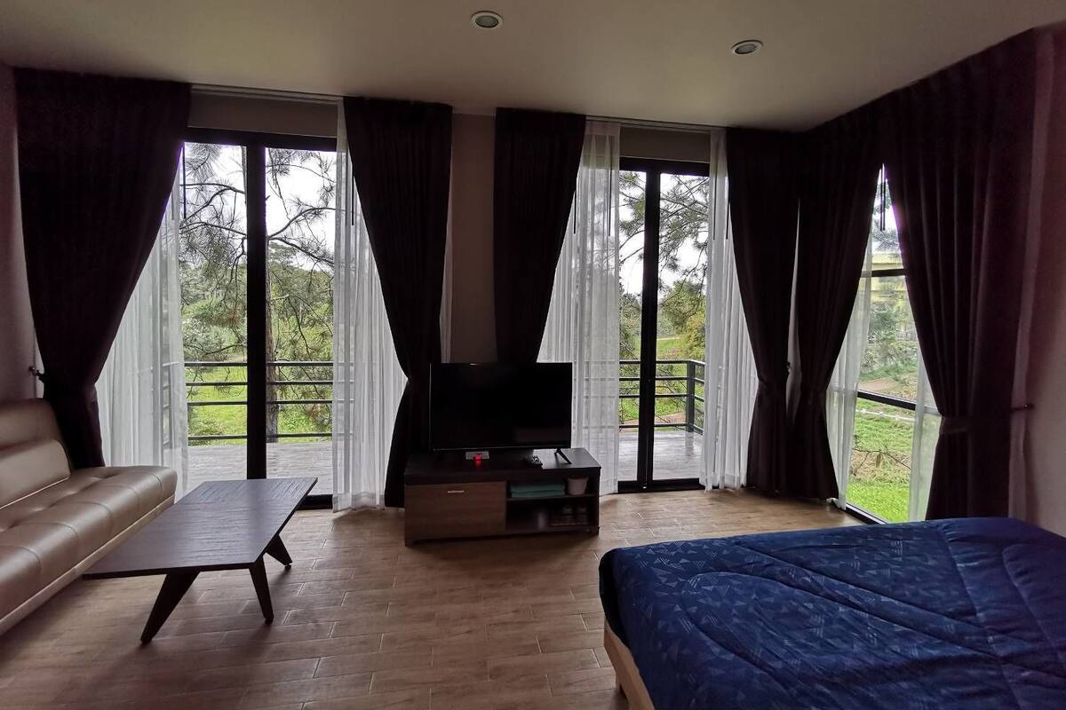 Villa Deluxe, 1 cama king-size, vista para a montanha | Cortinas/cortinados opacos, Wi-fi grátis 