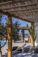 Villa de Luxo, 4 quartos, piscina privativa, vista para o mar | Terraço/pátio interior