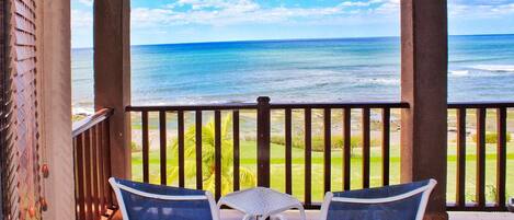 Suíte premium, vários quartos, para não fumantes, vista para o oceano | Sacada