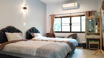 Quarto duplo | Frigobar, quartos à prova de som, Wi-Fi de cortesia