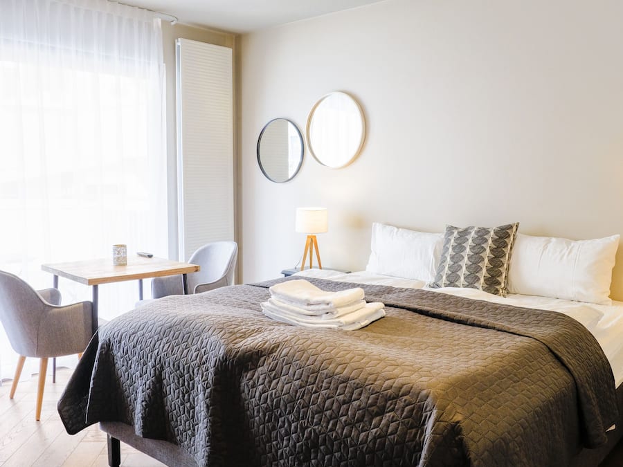 Estúdio, 1 quarto (2 persons) | Roupas de cama antialérgicas, cortinas blackout, Wi-Fi de cortesia