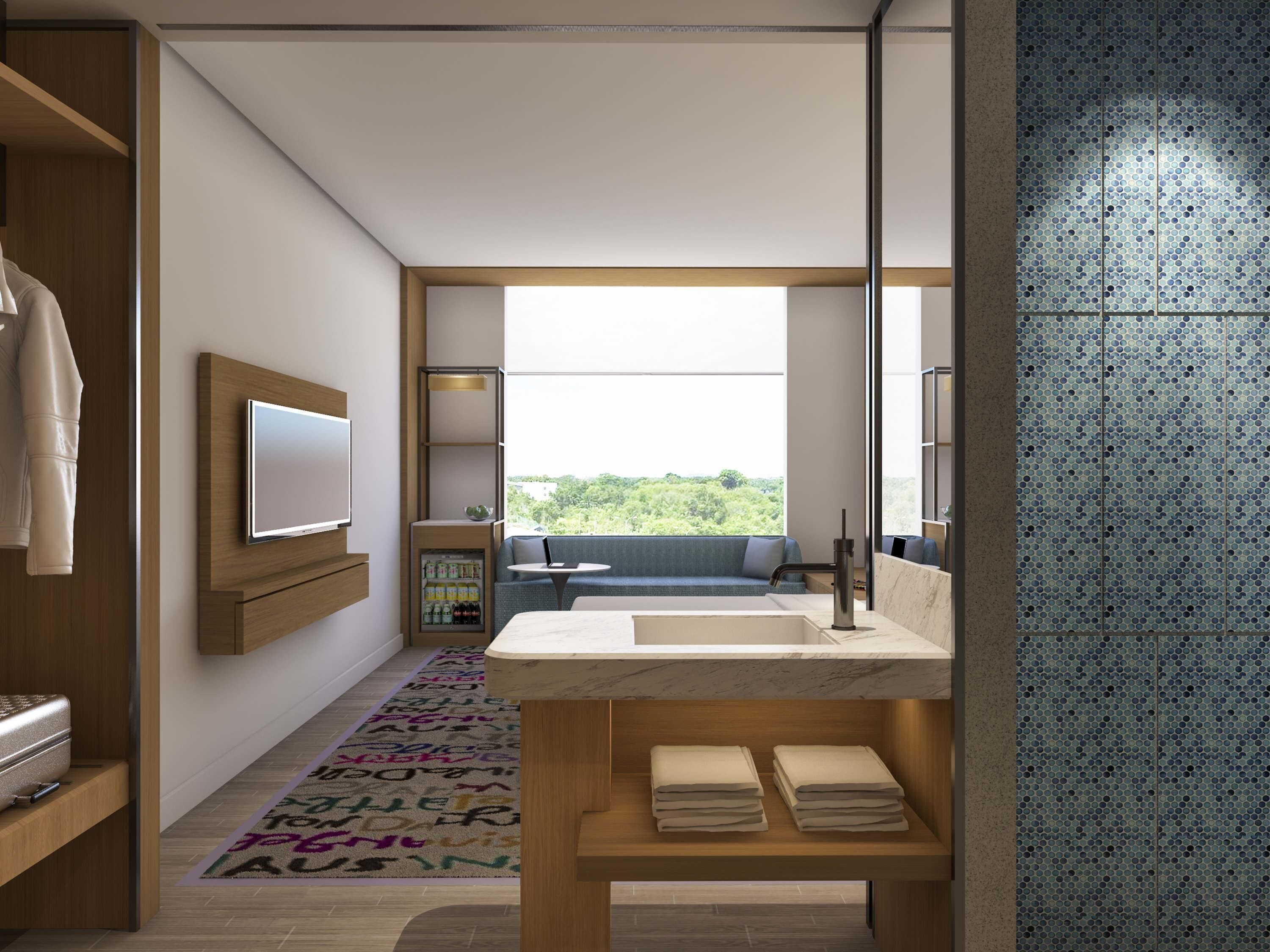 1 quarto, cofres nos quartos, cortinas blackout, quartos à prova de som