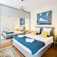 Apartamento, vista para o mar | 2 quartos, cofres nos quartos, escrivaninha, berços grátis