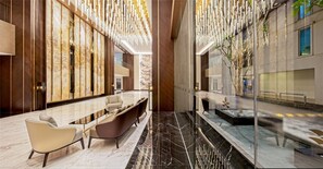 Área de estar no saguão