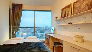 Apartamento panorâmico | 3 quartos, cofres nos quartos, individualmente decorados