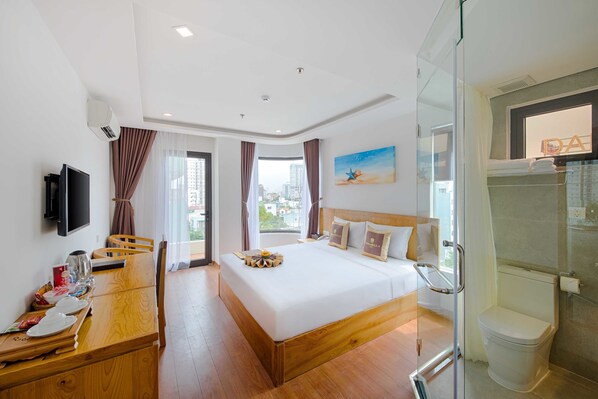 1 quarto, roupa de alta qualidade, edredões de penas