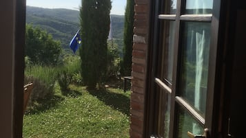 Vista para o campo desde o alojamento
