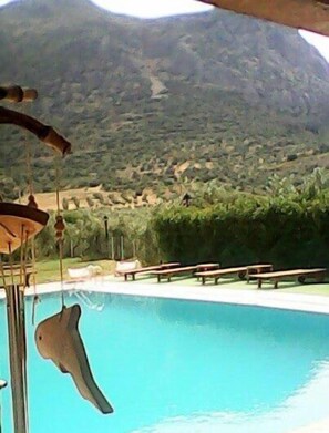 Piscina exterior sazonal, espreguiçadeiras 