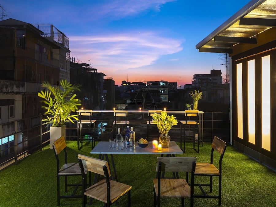 Terraço no piso superior