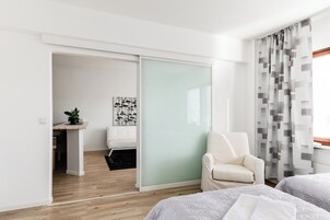 Apartamento, 1 quarto (A5) | 1 quarto, escrivaninha, Wi-Fi de cortesia, roupa de cama