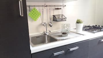 Apartamento conforto, 1 quarto | Cozinha privada